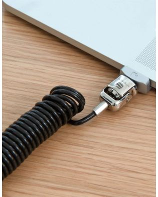 Dual Head Coiled Cable Security Keyed Lock